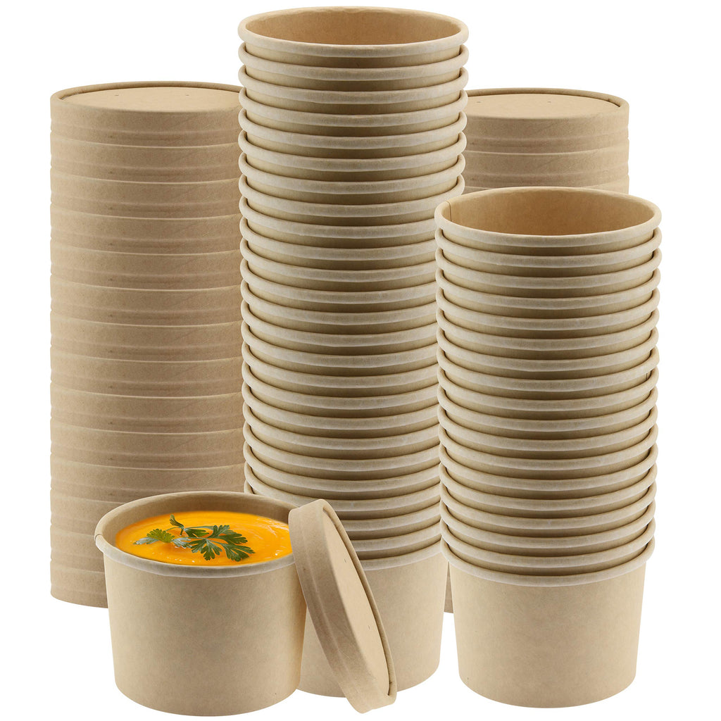 Custom Compostable Soup Containers With Lid Bulk Manufacturer ...